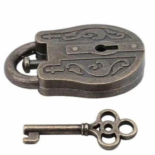 Vintage Metal Cast God Lock Key Puzzle for Children Toy IQ&EQ Mind ...