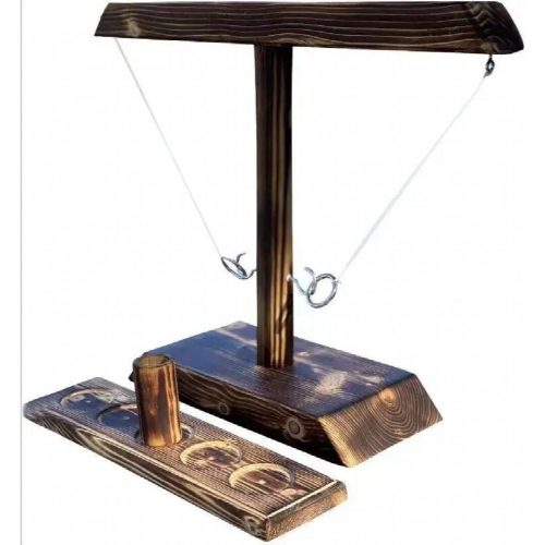 Craggy Games Ring Toss Head To Head Yard Games for Kids Adults Drinking Game Hook and Ring Toss ...