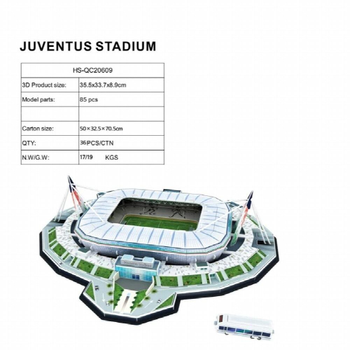 DIY 3D Puzzle Jigsaw World Football Stadium European Soccer Playground ...