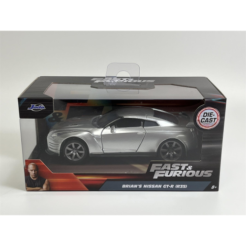 Fast and Furious Brians Nissan GT-R R35 Silver 1:32 Scale Jada 97383 on ...