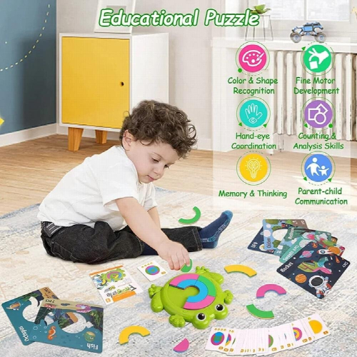 Matching Puzzle Board Games 2in1 Brain Teasers Puzzles Montessori ...