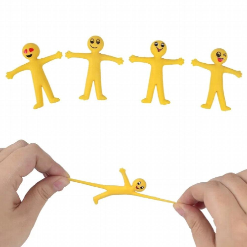 Smiley Man Stretchy Toy Stress Relief Bouncy Fidget Toy Adorable ...
