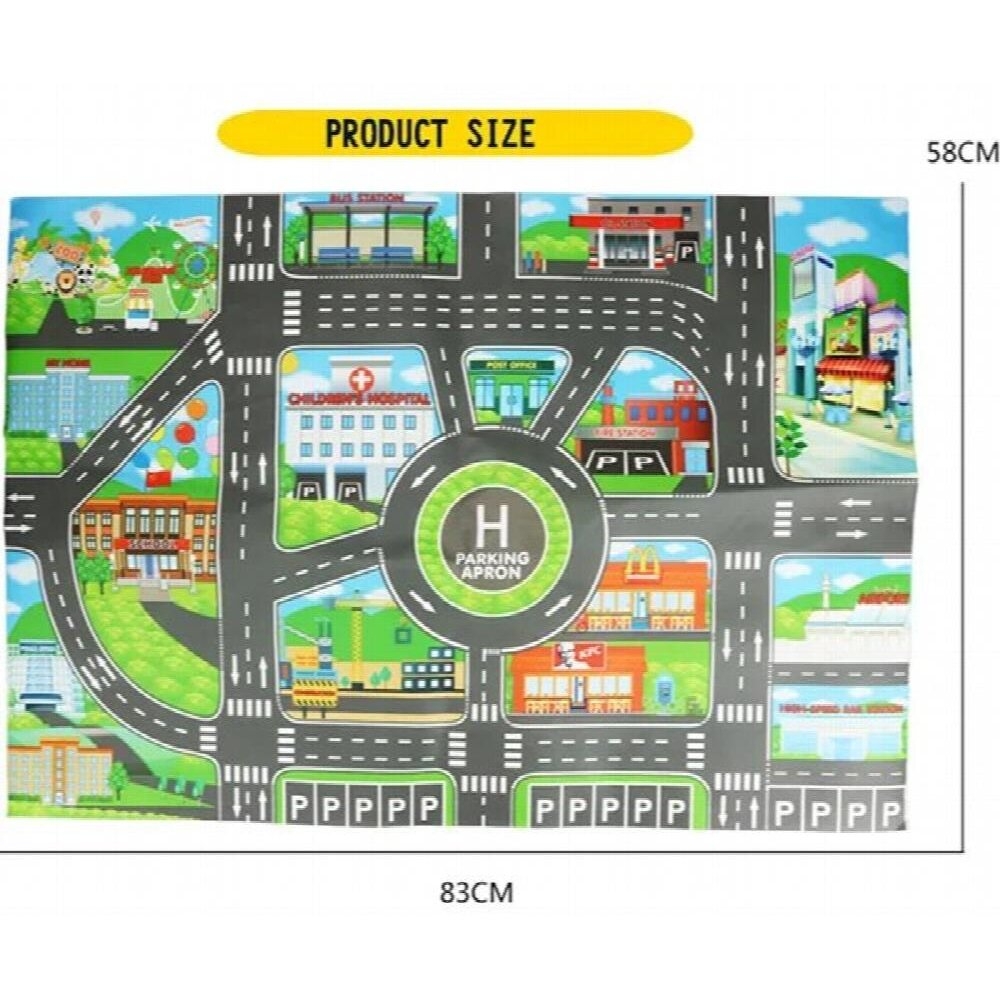 Children Car Parking Toy Map 130*100CM Roadmap Map DIY Car Map Model ...