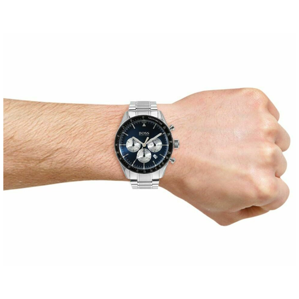 NEW HUGO BOSS 1513630 TROPHY MENS WATCH STAINLESS STEEL BLUE DIAL on OnBuy