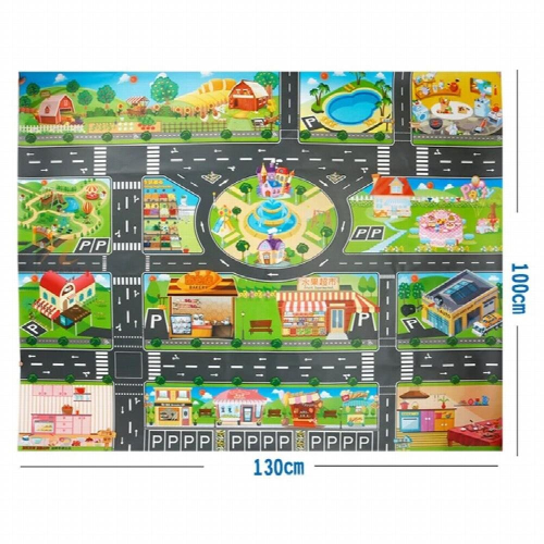 Children DIY Car Parking Map Rug Toys Baby Climbing Playing Mats Kids ...