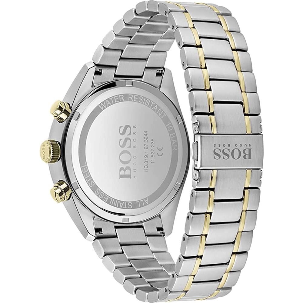 NEW HUGO BOSS CHAMPION HB1513878 SILVER GOLD & GREEN TONE MEN'S WATCH ...
