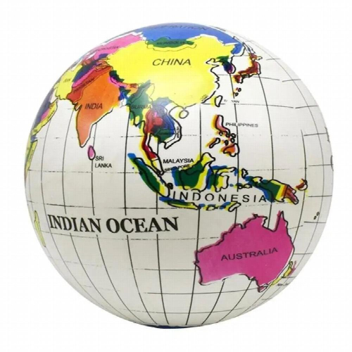 Inflatable Globe Education Geography Toy Map Balloon Beach Ball Develop ...