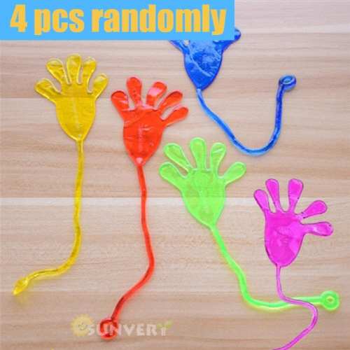 Elastic Sticky Hands Palm Jelly Squishy Slap Party Prank Gags Toys ...