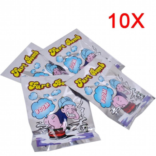 10Pcs/set Funny Fart Bomb Bags Stink Bomb Explosion Smelly Funny Shock ...
