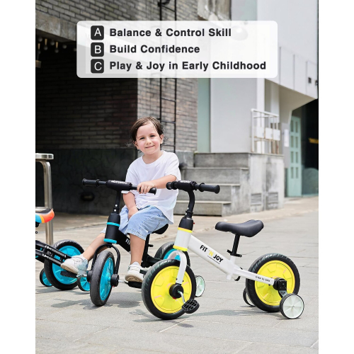 Yellow bike with training wheels store