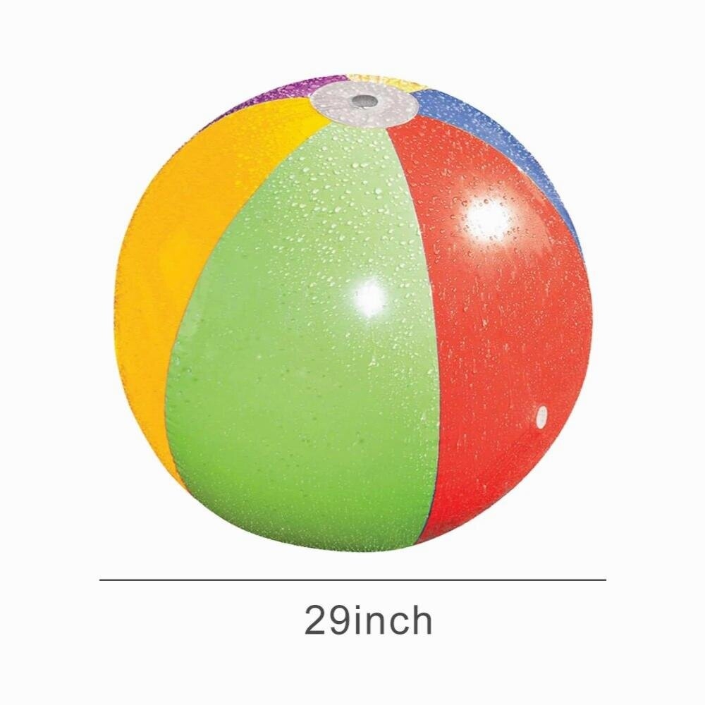 Rainbow Ball Iatable Sprinkler Beach Ball Water Balloon Summer Outdoor ...