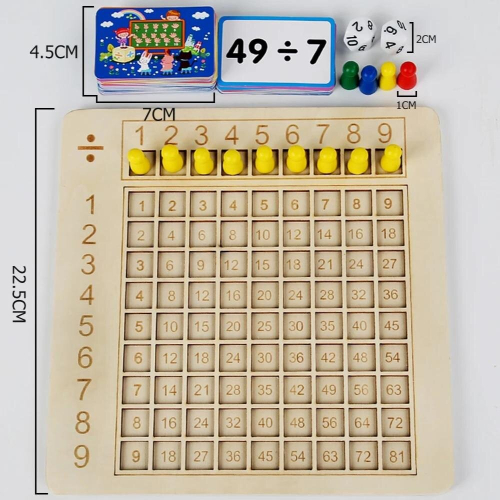 Wooden Board Game Interactive Thinking Montessori 9X9 Math ...