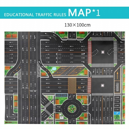 Baby Playing Pad Educational traffic rules map Road Carpet for Kids Play Mat Children Traffic ...