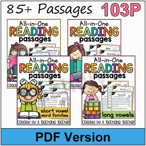 4books/set Phonics Reading Comprehension Passages practice phonics ...