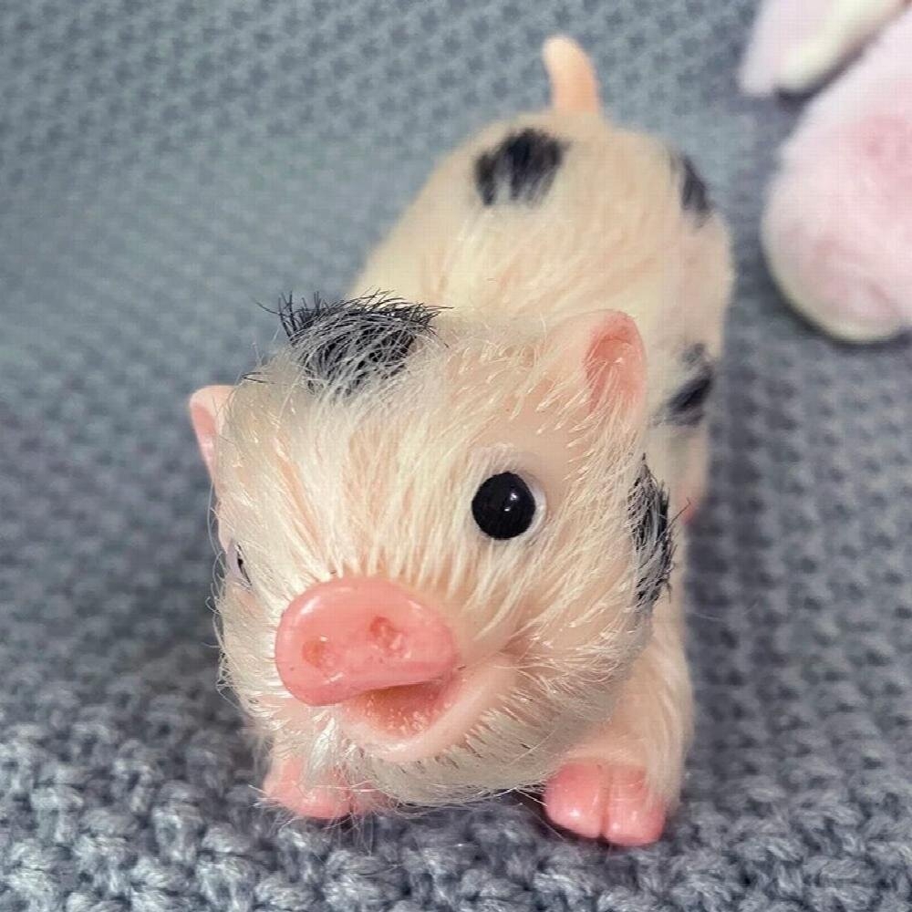 5 inch Full Body Silicone Piglet Dolls Lifelike Mini Reborn Piglet ...