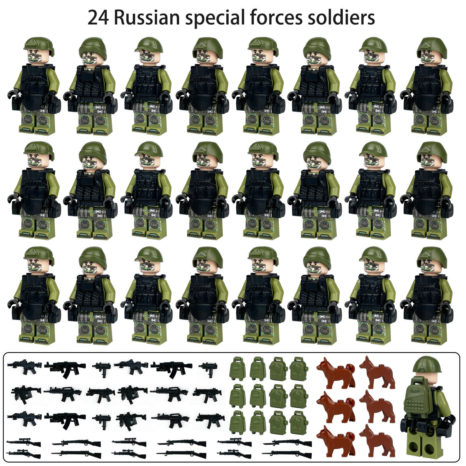 1) 24 types of Soldiers in Green Uniforms, Mmilitary Mmodels, Building ...