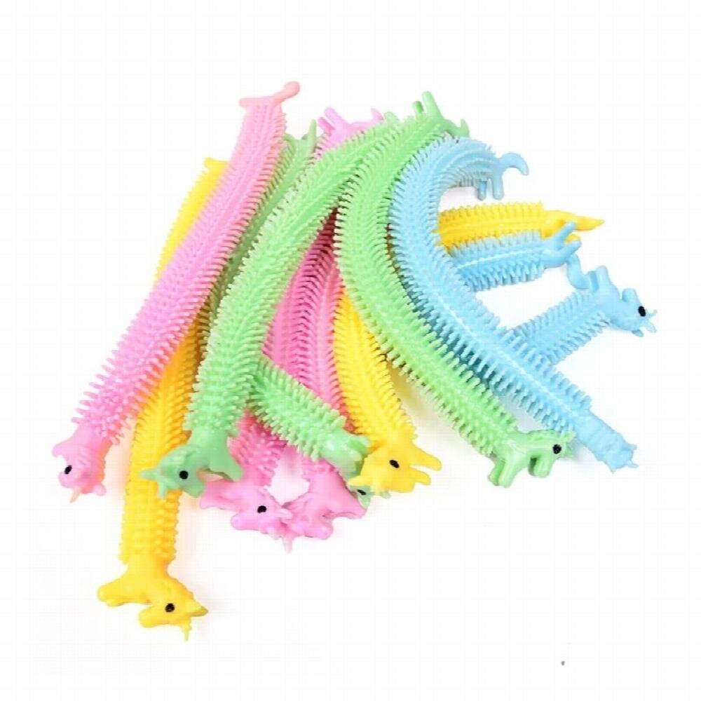 Funny Unicorn Pull Worm Noodle Fidget Toys Stretch String TPR Rope Anti ...