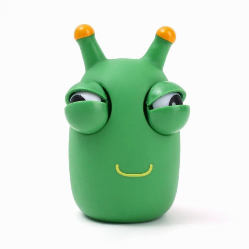 1/3Pcs Funny Grass Worm Pinch Toy Novelty Eye Popping Worm Squeeze Toy ...
