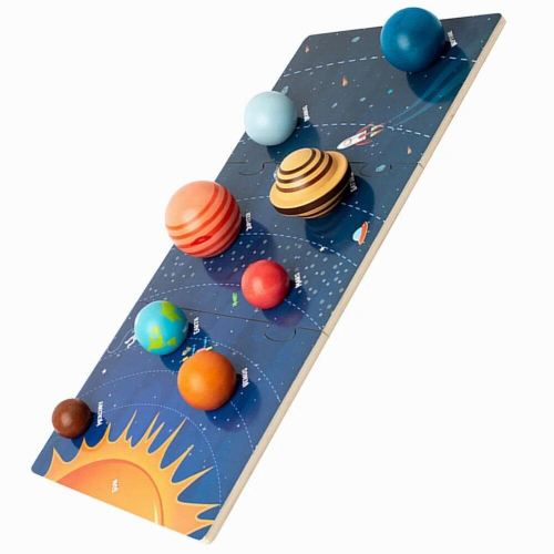 Kids Puzzles Solar System Toddlers Wooden Matching Toys Model Outer Space Planets Child on OnBuy
