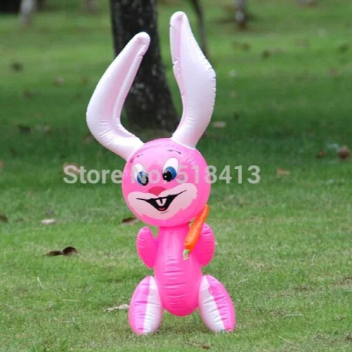 Large Pvc Toys Inflatable Animals 2-4 Years Lovely Radish Rabbits ...