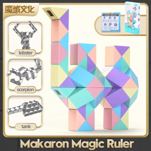 [MOYU 72 Magic Ruler ] 24 36 48 60 Classroom Folding Snake Puzzle Cube ...