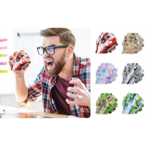 Stress Ball Fidget Toy 3D Skull Halloween Squeeze Sensory Toy ...