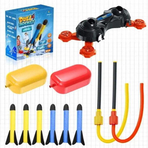 Air Rocket Foot Pump Toy Rocket Launcher For Kids Outdoor Toys 2 Rocket ...
