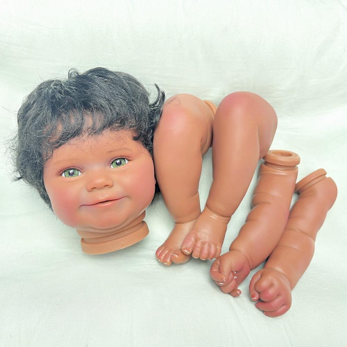 18-20 Inch Dark Skin Maddie Bebe Reborn Kits Painted Reborn Doll Vinyl ...