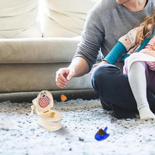 Toilet Toy Flushing Poop Game Simulation Toilet Ejection Toy Poop ...