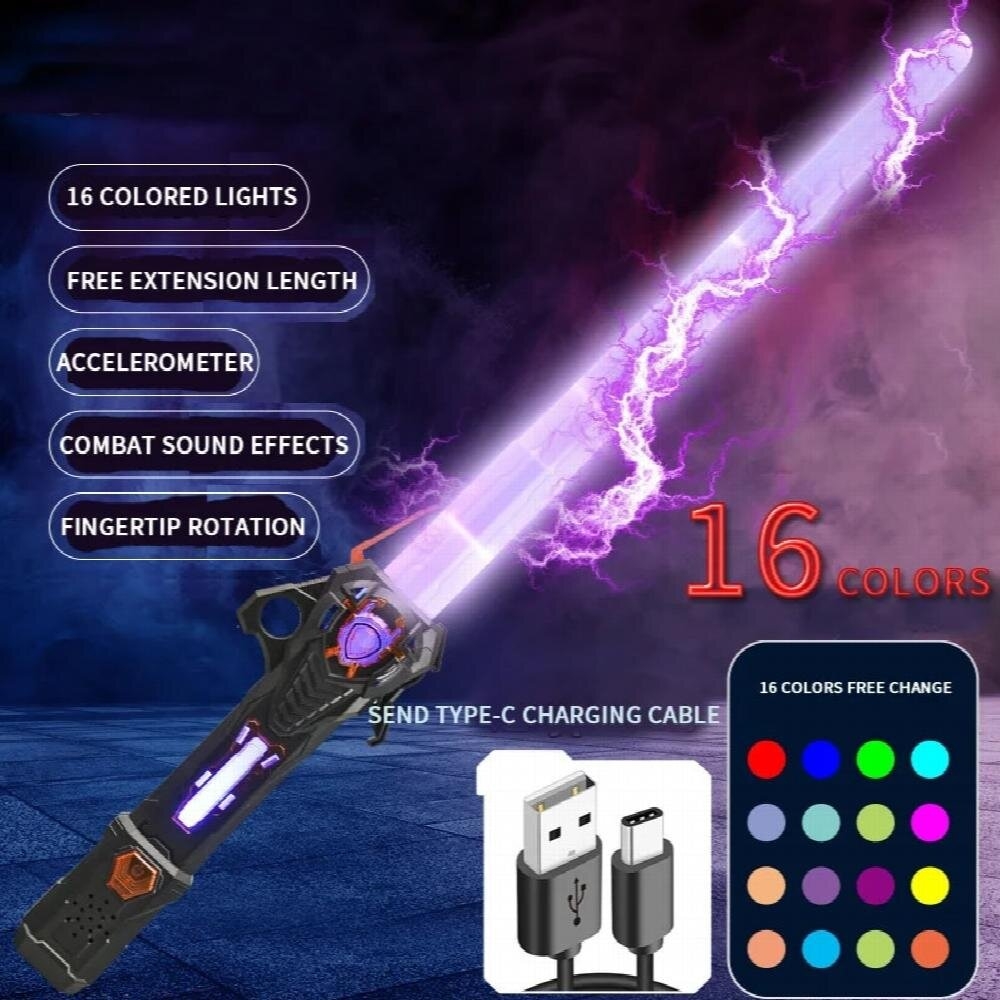 telescopic lightsaber, induction sound light rotating gyroscope ...