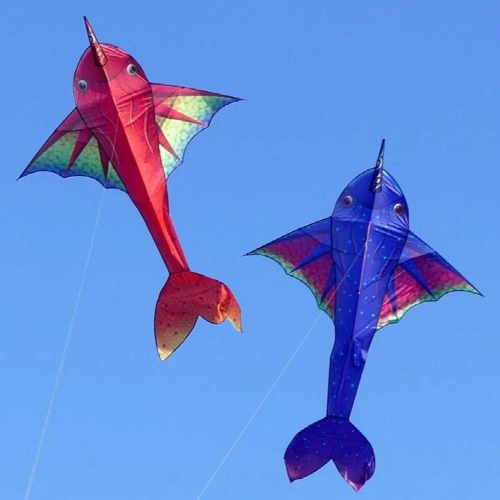 large fish kite for adults flying line outdoor toys 3d kite cartoon ...