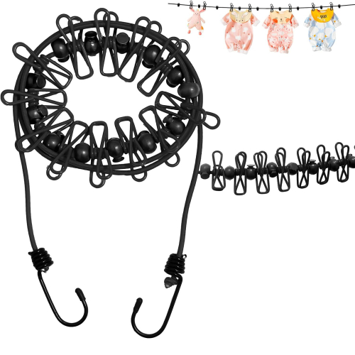 1 Pack Portable Clothesline, Elastic Clothesline Travel Washing Line ...