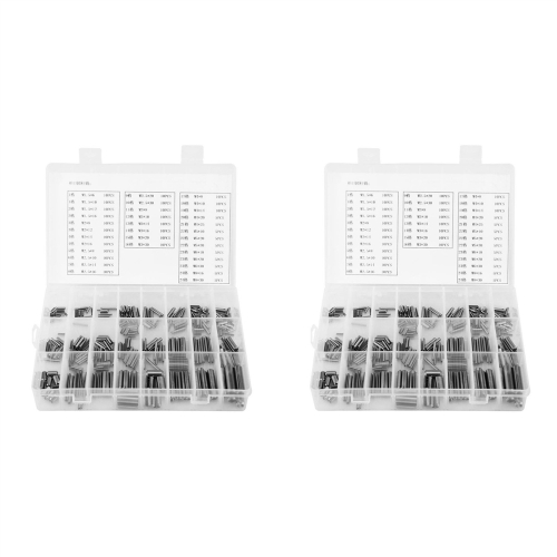 560Pcs Stainless Steel Spring Pin Tension Elastic Cylindrical Cotter ...