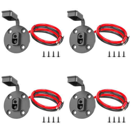 4x Solar Weatherproof SAE Socket Sidewall Port, SAE Cable Quick Connect ...