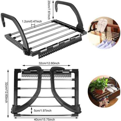 Radiator Clothes Dryer Multifunction Balcony Radiator Drying Rack ...