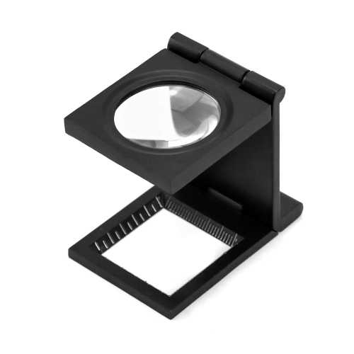 Mini Folding Magnifier 10 X Screen Magnifying Glass With Scale Metal ...