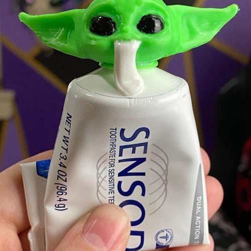 Toothpaste Topper 3d Print Yoda Toothpaste Topper Baby Closing ...