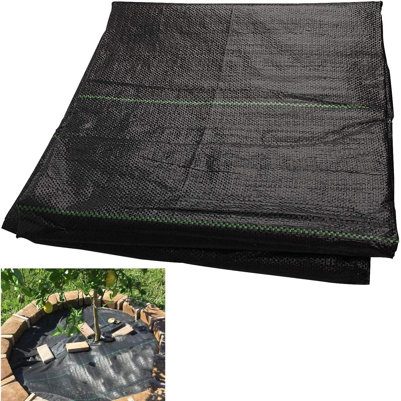 2m x 5m Weed Control Tarp, Ripstop Weed Control Film, 100g/m2 High ...