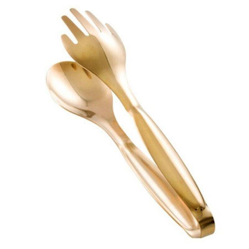 Stainless Steel Food Tongs Gold Kitchen Utensils Buffet Cooking Tools ...