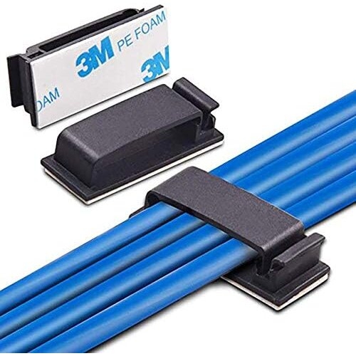 50Pcs Adhesive Cable Clips Self-Adhesive Cable Ties Wire Clips ...