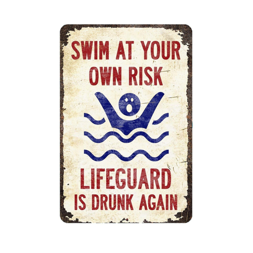 Decorative Swimming Pool Rules Signs Swimming Pool Decorative Metal ...