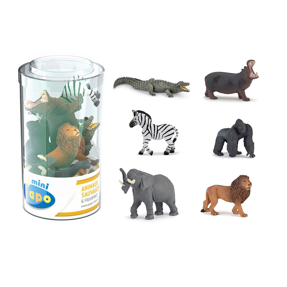 PAPO Mini Papo Mini Plus Wild Set 1 (Tube, 6 pcs) Toy Figure Set ...