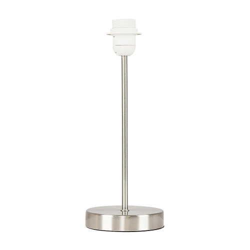 Modern Standard Table Lamp Base in a Brushed Chrome Metal Finish on OnBuy
