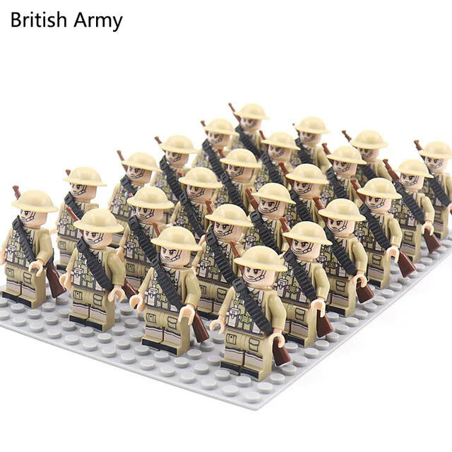 (D265) WW2 24pcs/Lot Military Soldiers Building Blocks Set Weapons ...