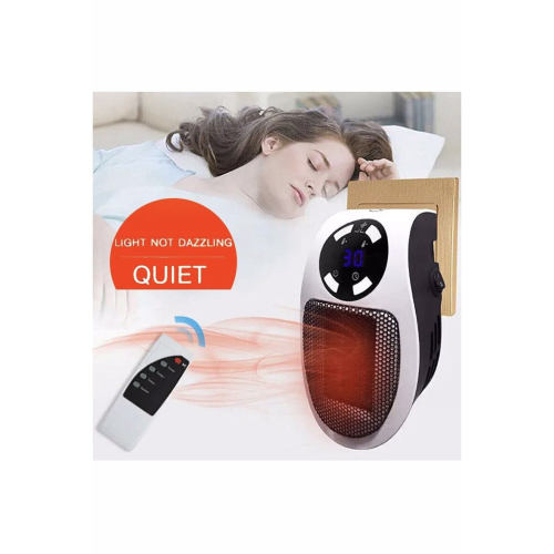 Electric Portable Plug In Wall Heater 500W Small Timer 2 Speed Home ...