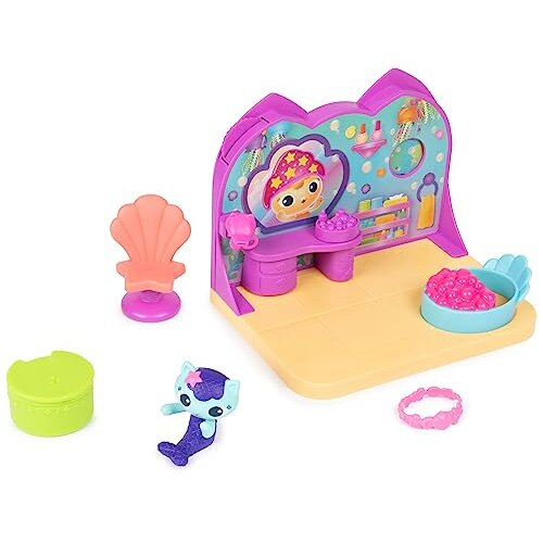 DreamWorks Gabby?s Dollhouse, MerCat?s Spa Room Playset, with MerCat ...