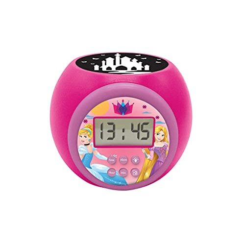 LEXIBOOK Projector Clock Disney Princess with Snooze Alarm Function ...