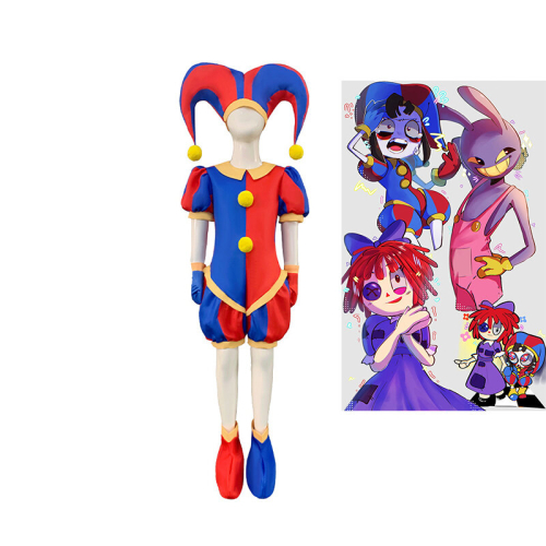 The Amazing Digital Circus Pomni Cosplay Costume Jumpsuit Kid Adult ...