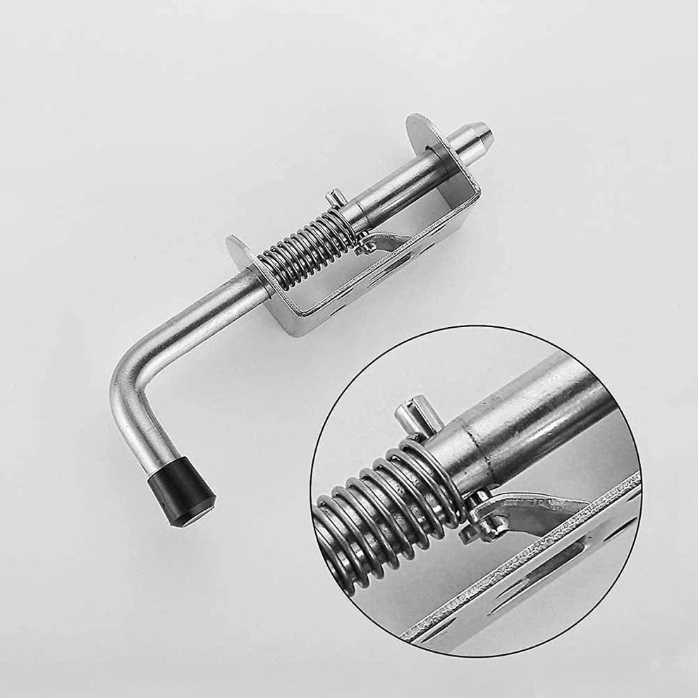 2 Pieces Steel Spring Door Bolts, Spring Loaded Garage Door Lock ...