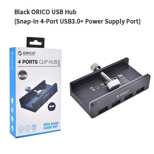 ORICO Black MH4PU/MH4PU-P Computer Clip-type 4 Ports USB 3.0 Type A HUB ...